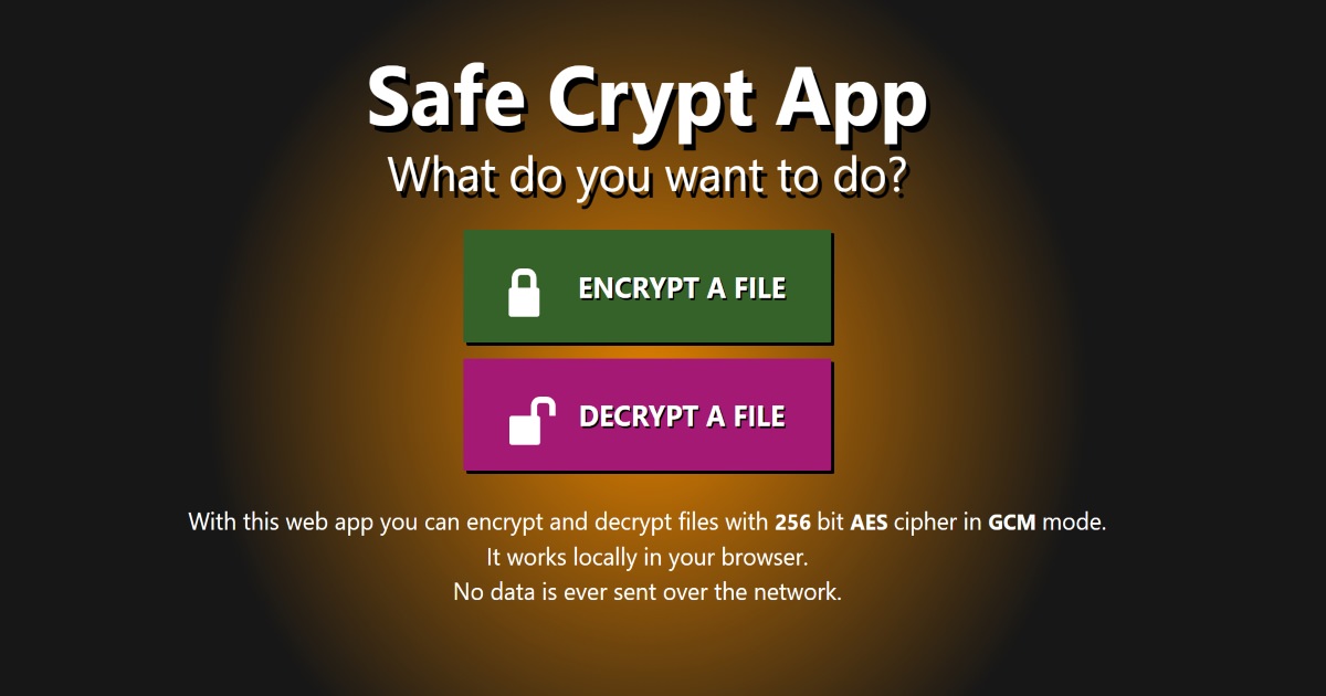Safe Crypt App | AES cryptography web application